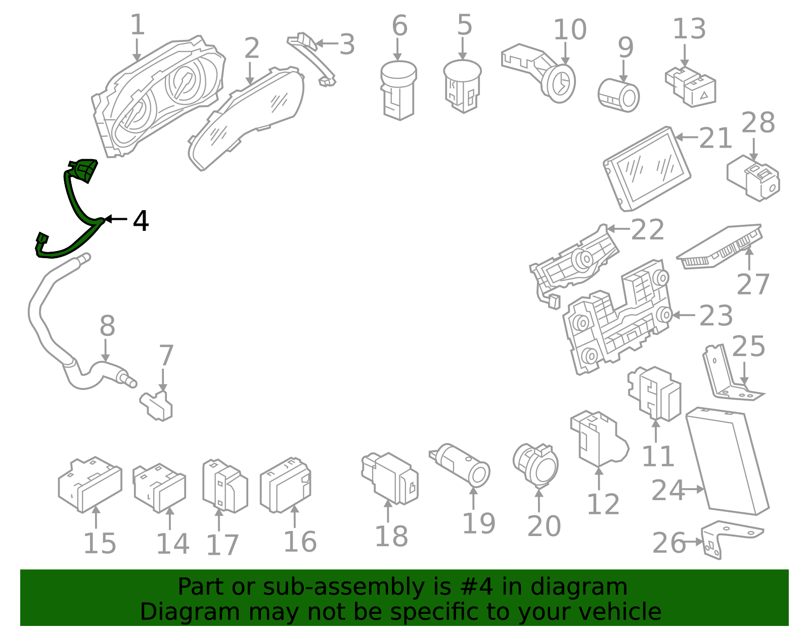 2021-2024 Nissan Armada Instrument Light Rheostat 24824-6JE0A | Melloy ...