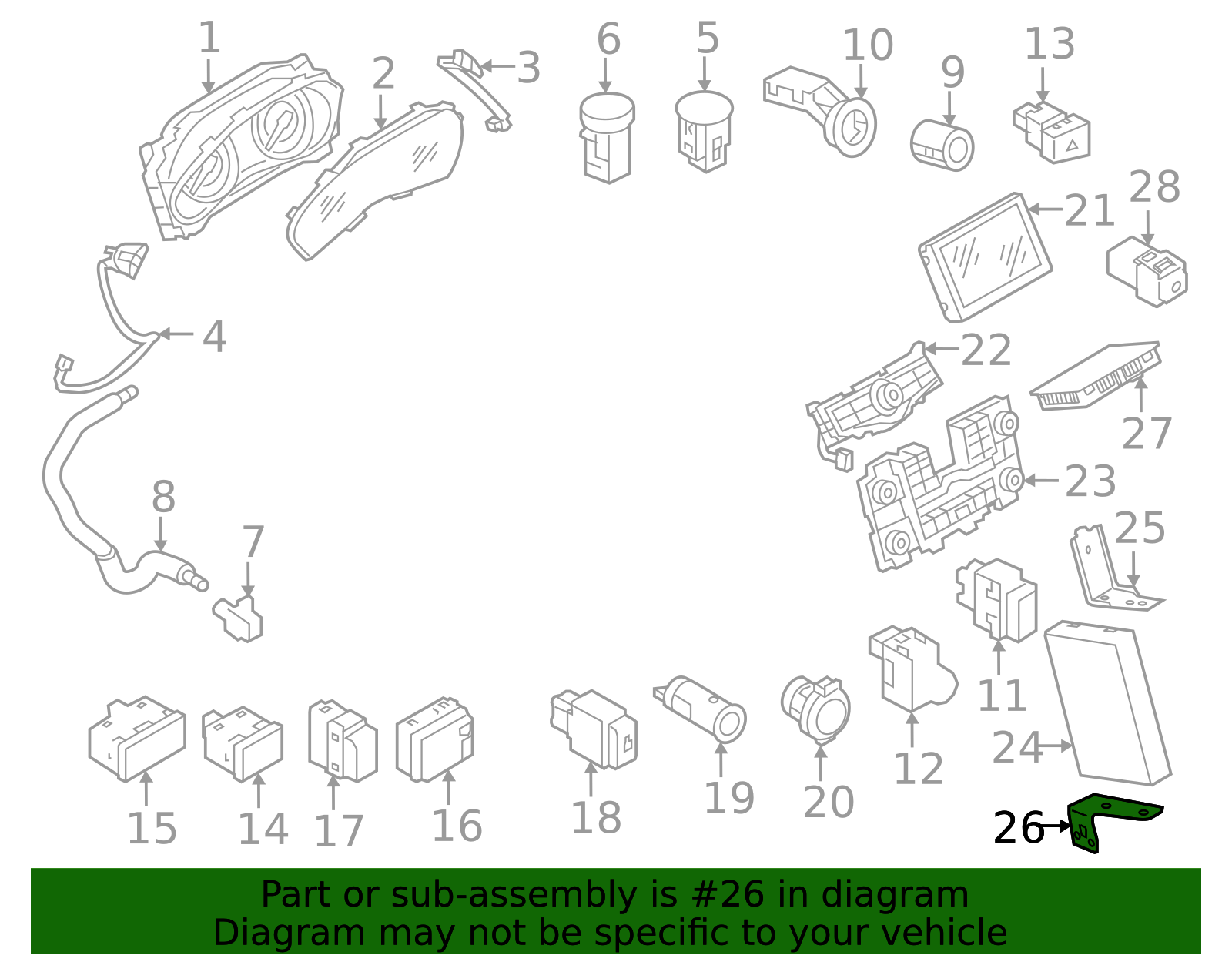 28348-1LA0B - Infotainment Display Control Module Bracket 2017 Nissan ...