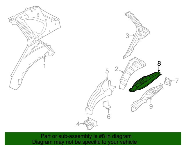 41117174299 - 2007-2019 BMW Side Member (41-11-7-174-299) | BMW of ...
