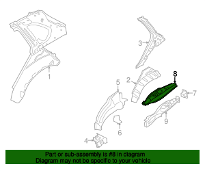 41117174299 - 2007-2019 BMW Side Member (41-11-7-174-299) | BMW of ...
