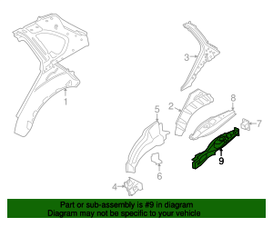 Genuine BMW 41-11-7-174-311 | Side Member | FREE Shipping on Most ...
