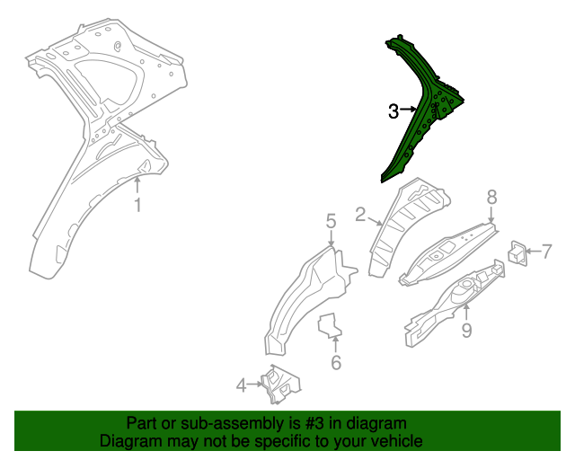 41217352069 - 2014-2018 BMW X5 Reinforced Panel (41-21-7-352-069) | BMW ...