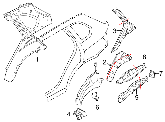 41117137827 - 2007-2019 BMW Bumper Bracket (41-11-7-137-827) | BMW of ...