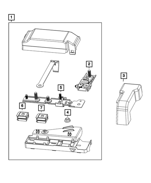 Battery, Battery Tray and Cables for 2020 Ram 3500 | Mopar eStore
