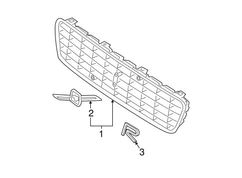 Grille & Components for 2005 Volvo S60 | Volvo OEM Parts Online