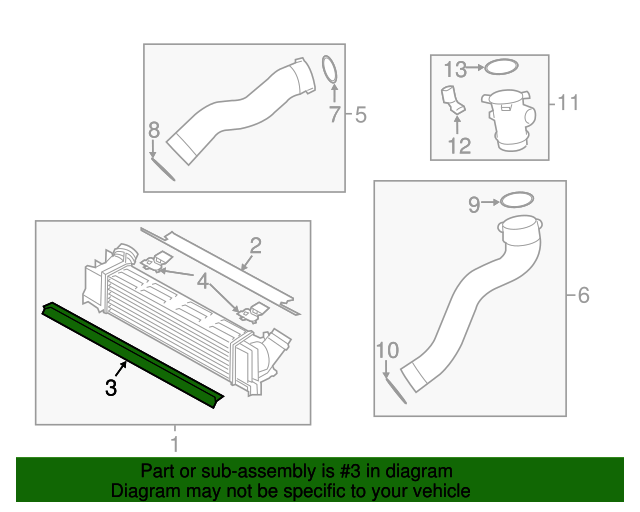 Genuine BMW 17-51-7-600-545 | Inter-Cooler Lower Seal | FREE Shipping ...