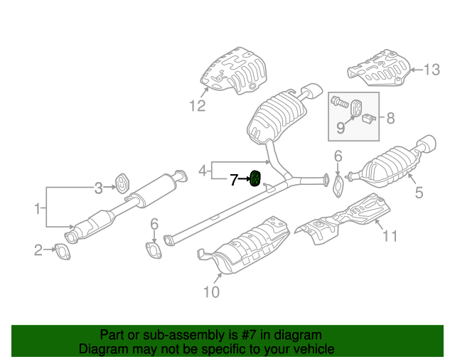 2011-2020 Hyundai Muffler & Pipe Hanger 28780-3R000 | OEM Parts Online