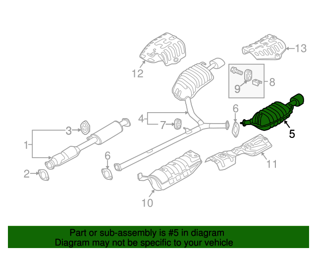2011-2014 Hyundai Sonata Muffler & Pipe 28710-3S360 | OEM Parts Online
