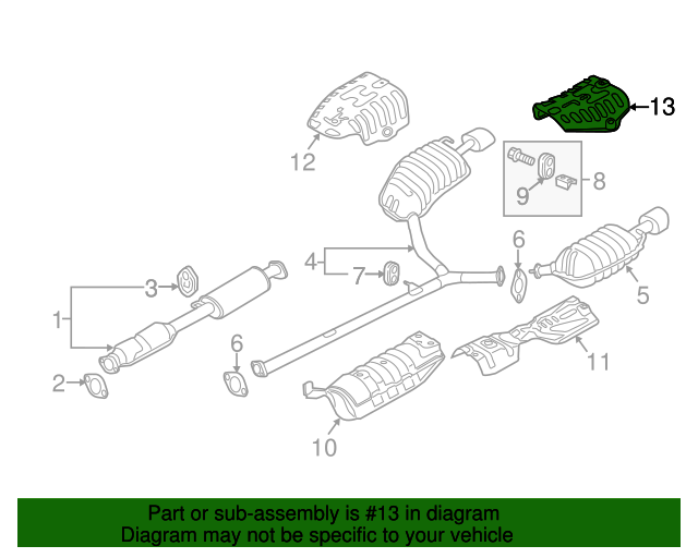 28795-3S000 - Exhaust Heat Shield 2011-2018 Hyundai Sonata ...