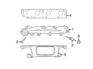 2011-2020 Mopar Exhaust Manifold - Passenger Side (RH) 68021512BA ...