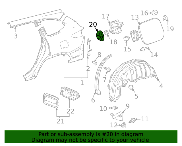 77378-0E010 - Lock Cover - 2020-2023 Toyota Highlander | OEM Genuine ...
