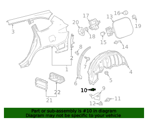 75867-06030 - Wheel Opening Molding Clip - 2012-2024 Toyota | OEM ...