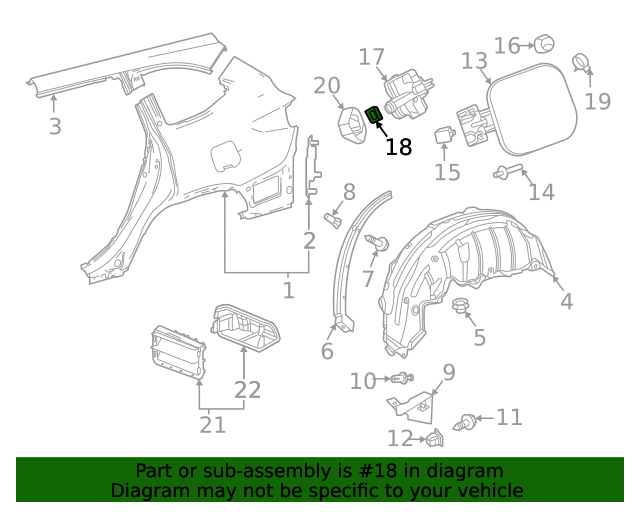 2020-2023 Toyota Highlander Lock Actuator Retainer 77377-0E040 | Toyota ...