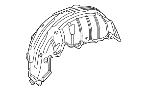 2020-2024 Toyota Highlander Wheelhouse Liner 65638-0E070 | OEM Parts Quick