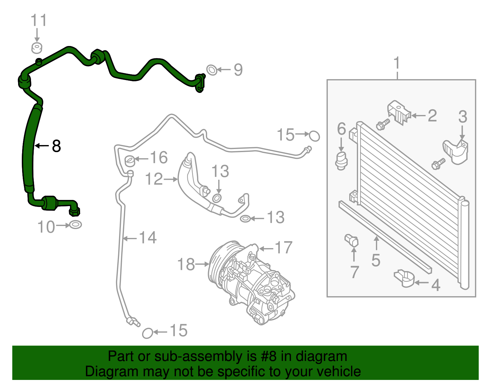 92480-3SG0A - Suction Hose - 2013-2019 Nissan Sentra | Conicelli Nissan