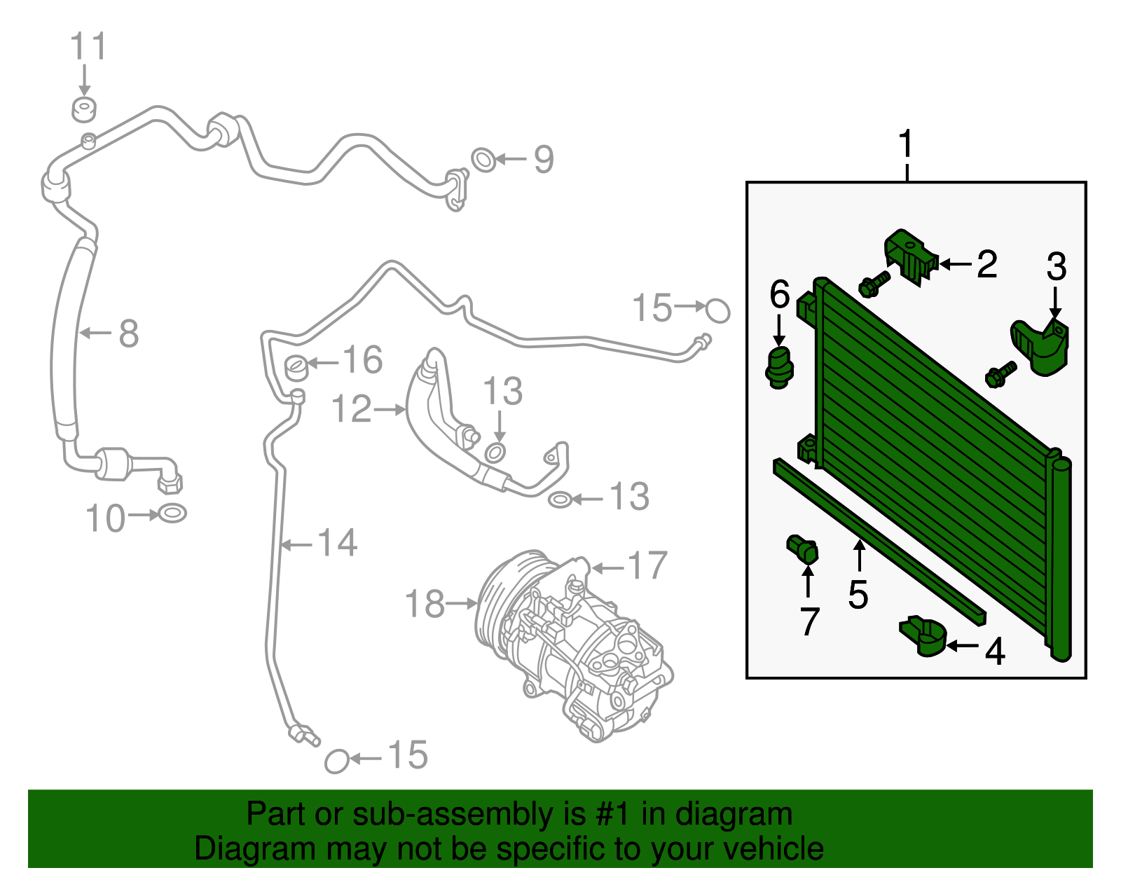 2013-2019 Nissan Sentra Condenser Assembly 92100-3SH0C | My Nissan Part
