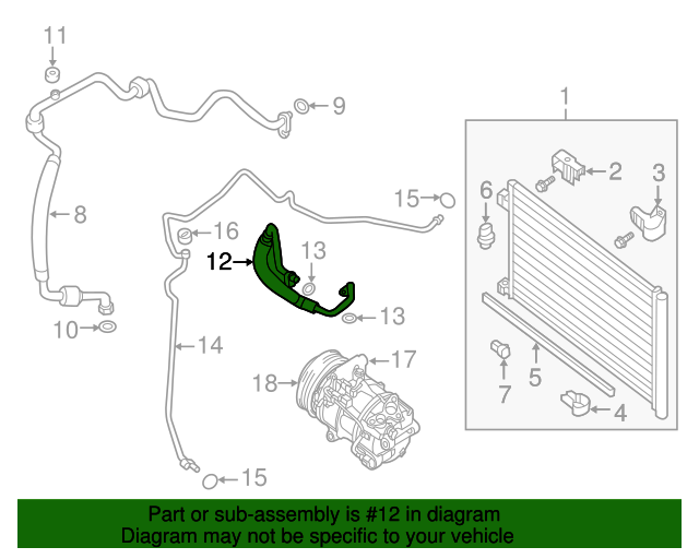 2017-2019 Nissan Sentra Discharge Hose 92490-4FU0A | Ziegler Nissan of ...