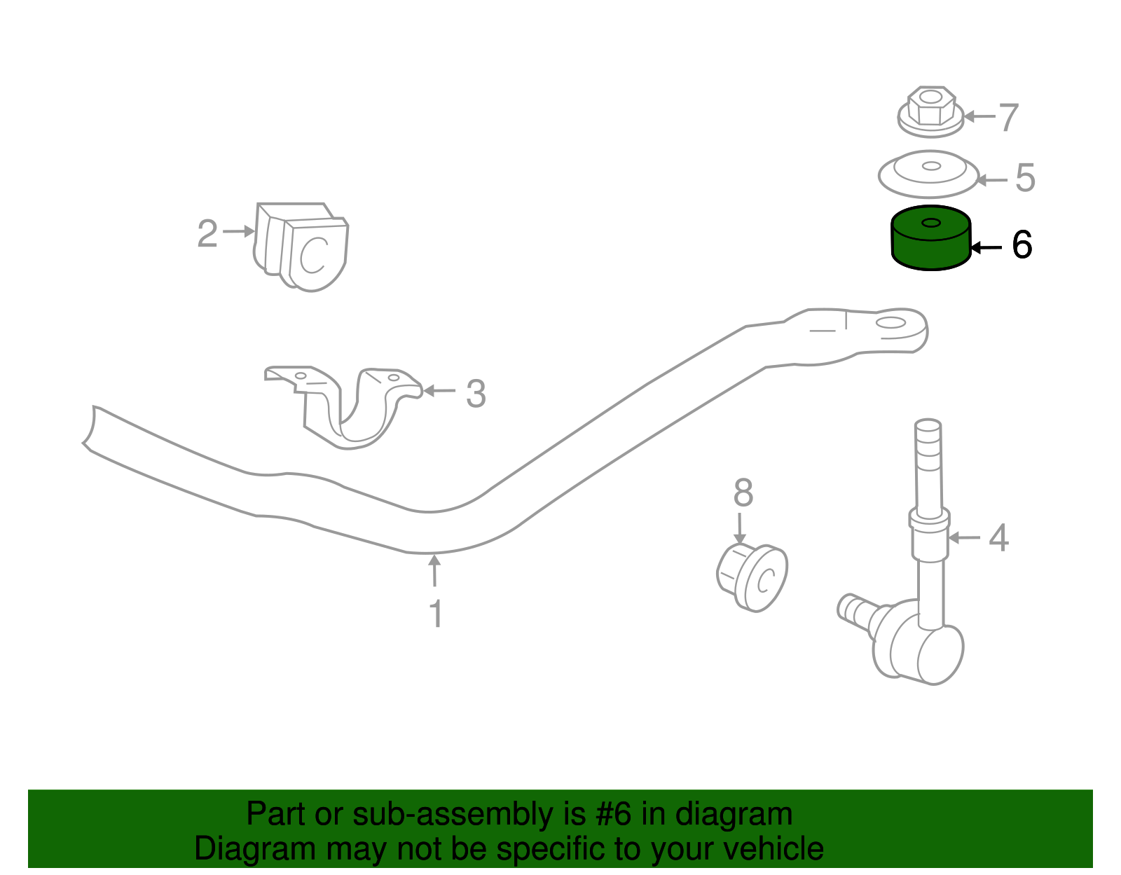 Toyota Parts Suspension Stabilizer Bar Link Bushing 90540-A0001 ...