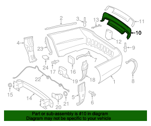 221-885-23-25 - Valance Panel 2011-2013 Mercedes-Benz S 63 AMG ...