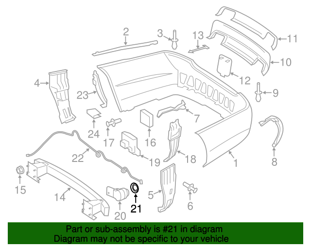 2007-2019 Mercedes-Benz Park Sensor Spacer Ring 221-542-00-51 | MB ...