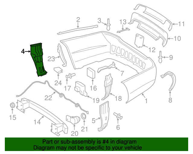 2009-2013 Mercedes-Benz Bumper Guide 221-885-04-63 | AutoNationParts.com