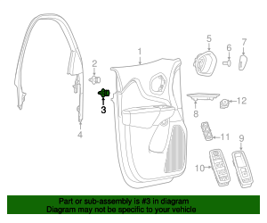 2014-2018 Jeep Cherokee Door Trim Panel Retainer 6510766AA | TascaParts.com