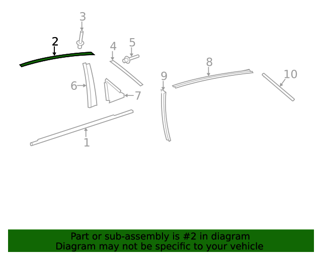 75764-07050 - Upper Molding - 2020-2022 Toyota Avalon | OEM Genuine ...