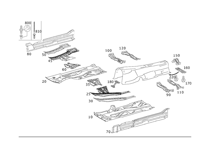 230-616-03-67 - Floor 1994-2012 Mercedes-Benz | Mercedes-Benz USA Parts