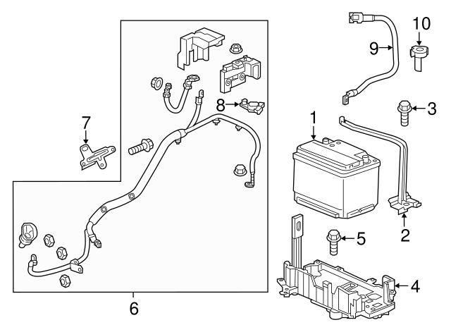 2015-2021 GM Battery Positive Cable 42794572 | TascaParts.com