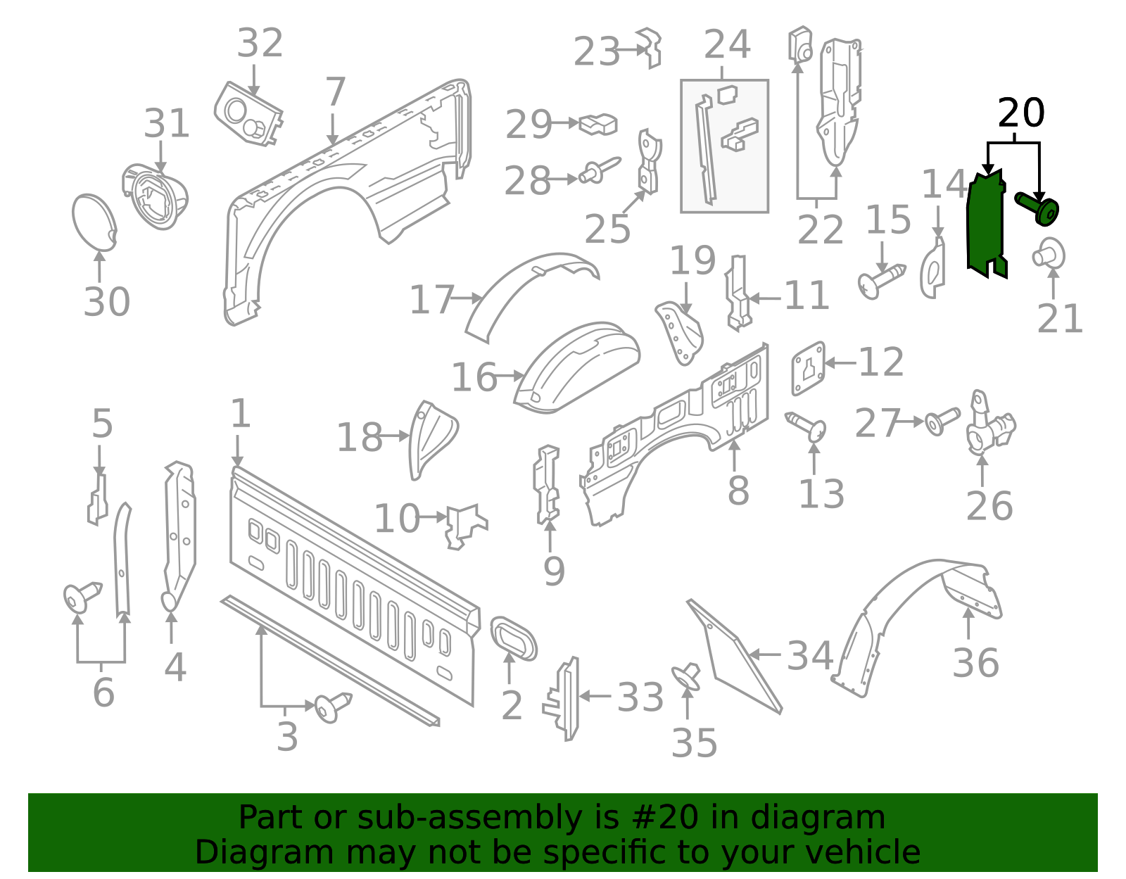 HC3Z-9941033-B - Corner Pillar 2017-2022 Ford | Big 3 Auto Parts