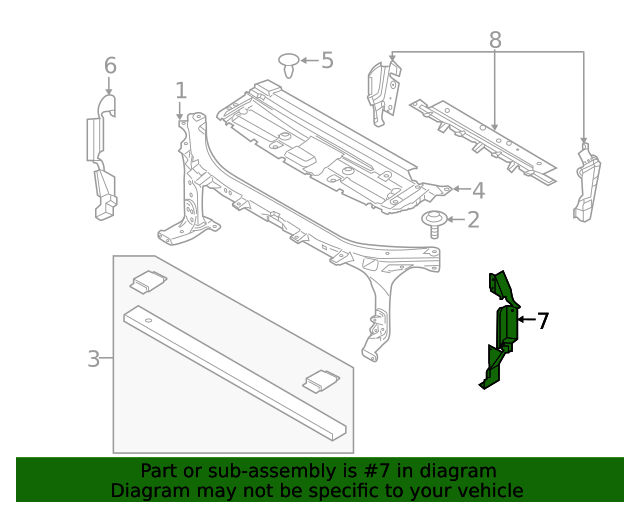 2018-2020 Ford F-150 Air Baffle JL3Z-8311-A | Ford Parts Catalog