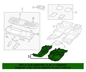 2018-2021 Jeep Front Carpet - Driver's Side (LH) 6BP41TX7AC ...
