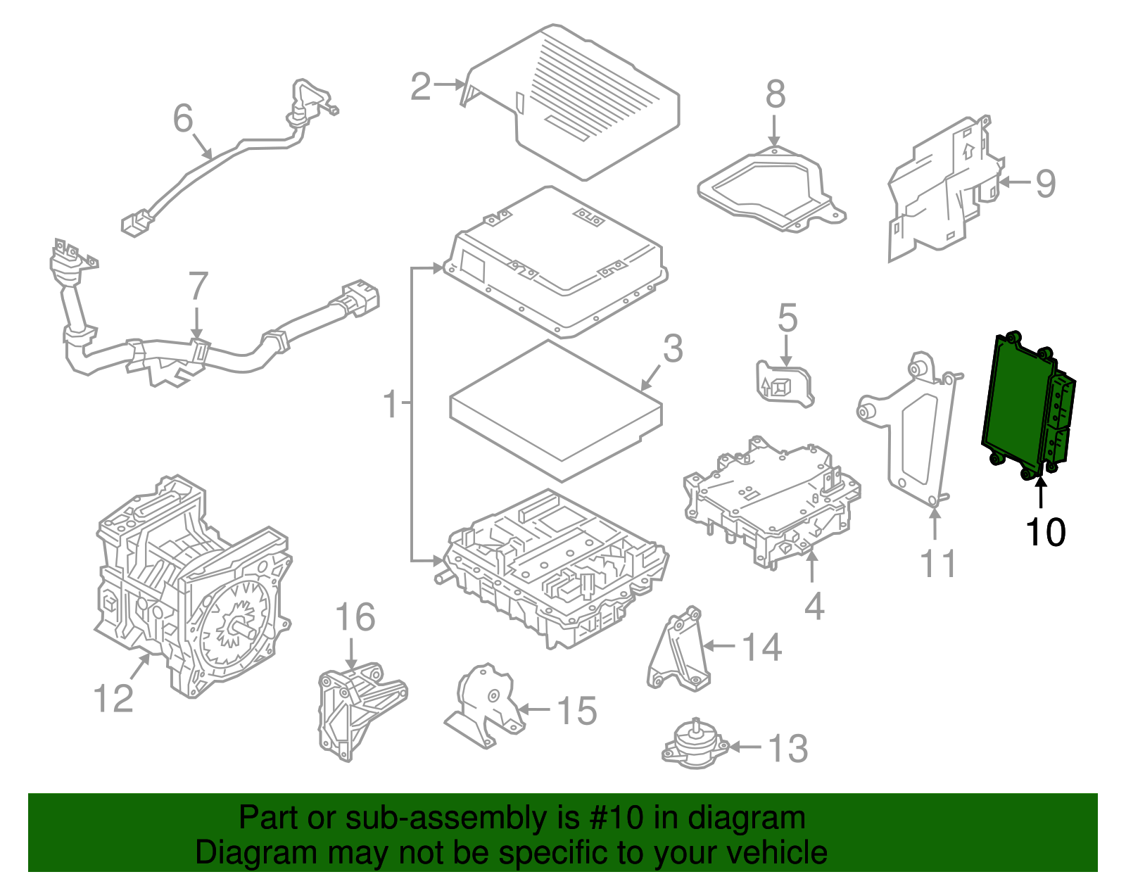 2019-2022 Nissan LEAF Drive Motor Battery Pack Control Module 23740 ...