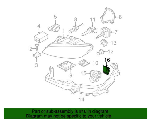 Genuine BMW 51-11-7-156-553 | Lamp Mount Bar Bracket | FREE Shipping on ...