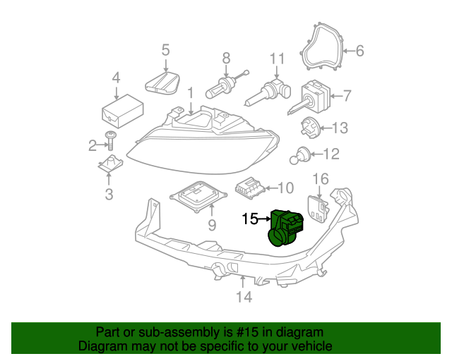 Genuine BMW 51-11-7-156-557 | Lamp Mount Bar Support | FREE Shipping on ...