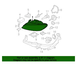 63117182518 - 2007-2013 BMW Headlamp Housing (63-11-7-182-518) | BMW of ...