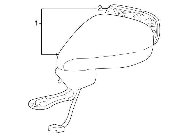 87910-50550-A1 - Door Mirror 2007-2008 Lexus | AutoNationParts.com