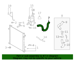 2020-2022 Toyota Radiator Coolant Hose 16572-F0150 | OEM Parts Online