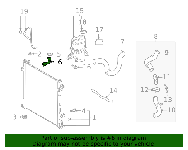 2020-2024 Toyota Filler Neck 16897-F0080 | Toyota Parts Center