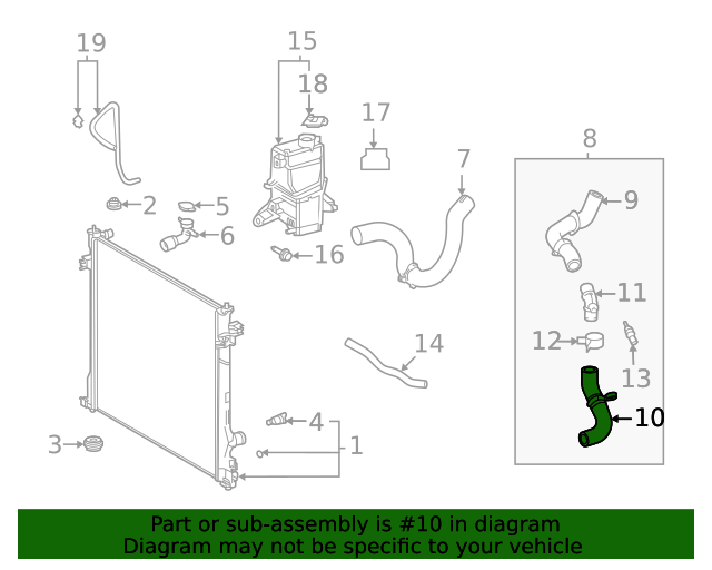 16573-F0130 - Radiator Coolant Hose - 2020-2022 Toyota | OEM Genuine ...