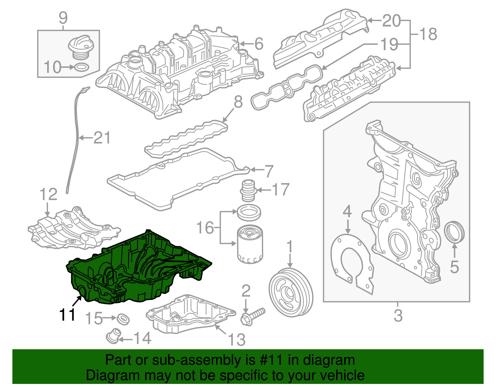 2016-2025 Chevrolet Malibu Pan 25206258 GM | GMPartsDirect.com