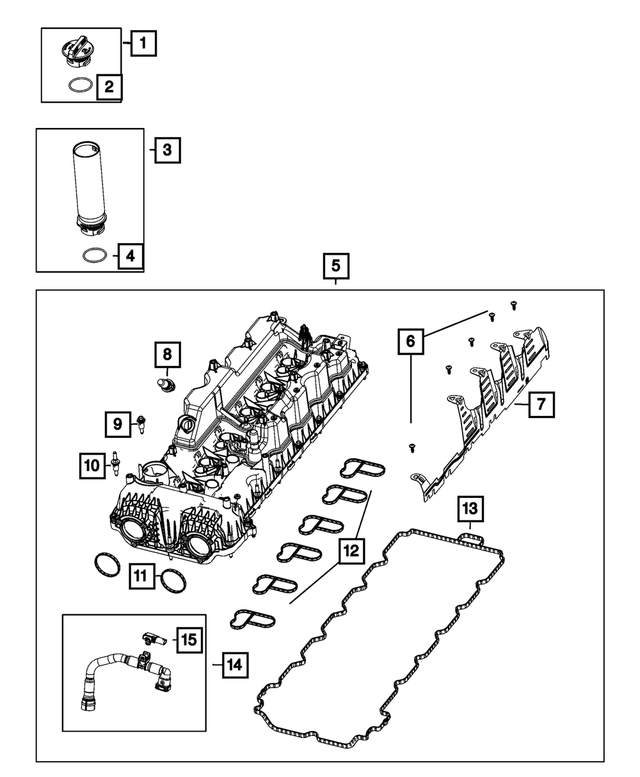 2025 Ram 1500 Cylinder Head Cover Gasket 68359157AC | Mopar eStore