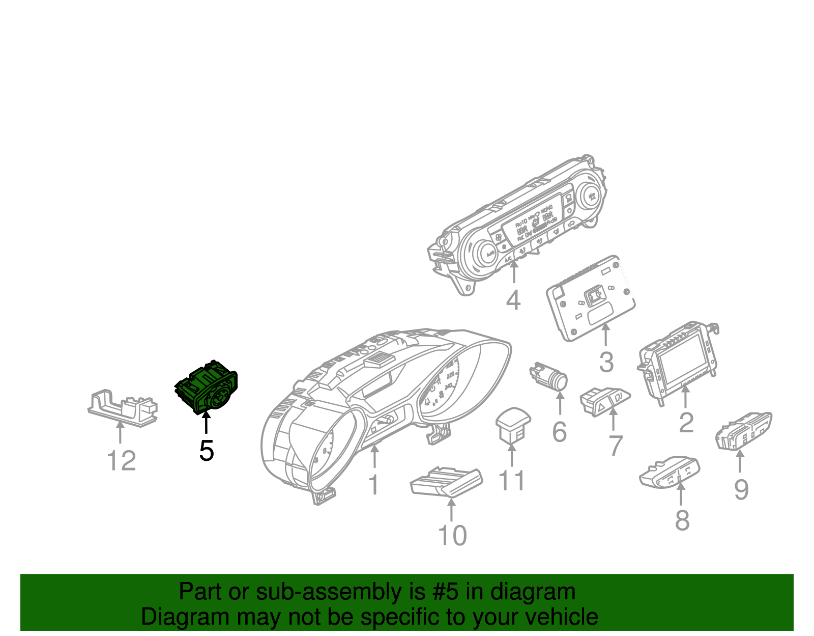 2012-2018 Ford Focus Motorcraft™ Headlight Switch SW-7007 | Lincoln ...