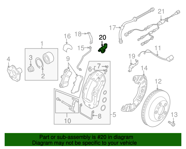 WHT-005-651-A - ABS Sensor 2010-2015 Audi Q7 | Audi OEM Parts