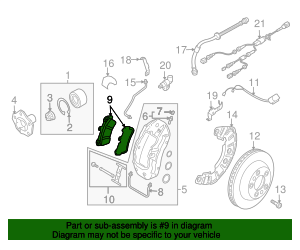 2007-2015 Audi Q7 Brake Lining 7L0-698-151-AG | Audi USA Parts