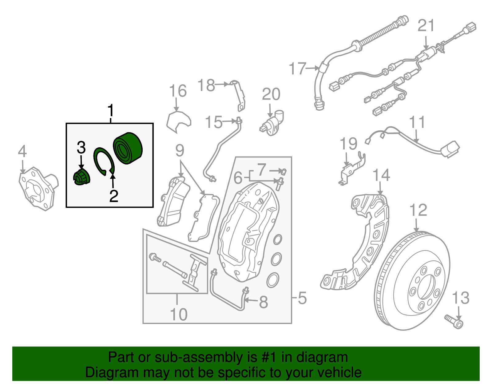 7L0-498-287 - Bearing Assembly 2007-2015 Audi Q7 | Audi OEM Parts