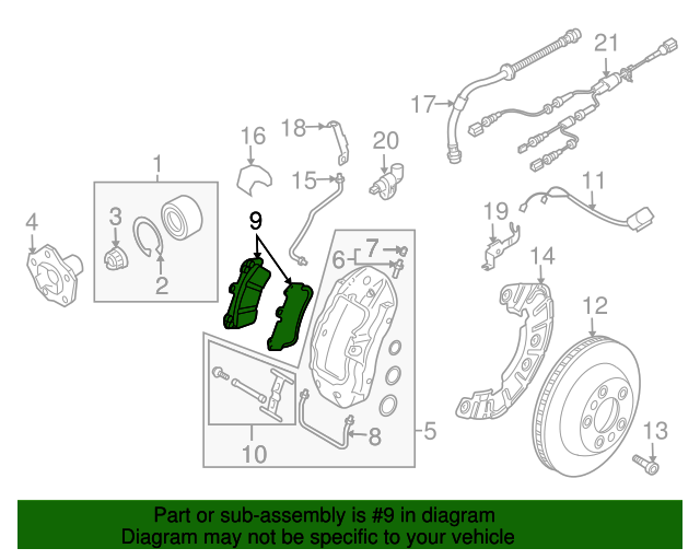 2007-2015 Audi Q7 Brake Lining 7L0-698-151-AG | Audi USA Parts