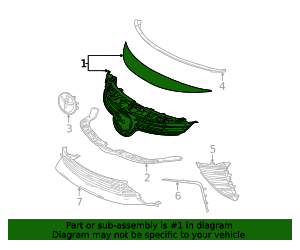 53101-62901-C0 - Grille Assembly 2019-2020 Toyota Mirai | Longo Toyota ...