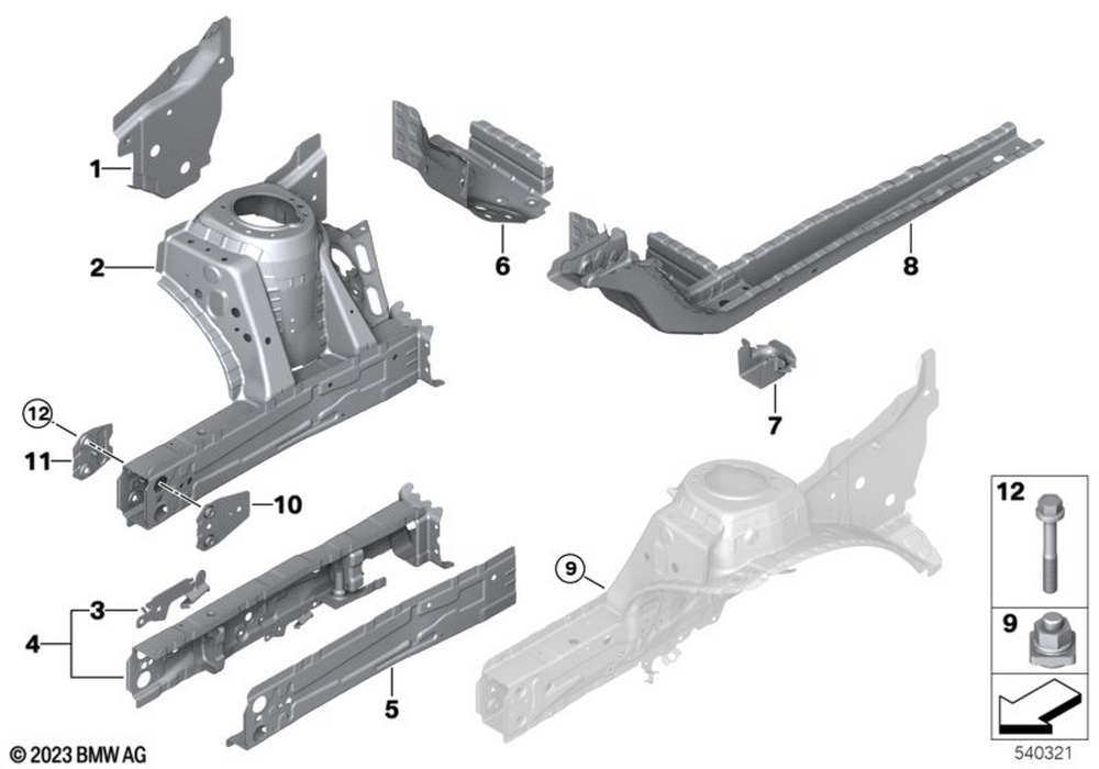 2015-2025 Mini Spring Strut Assembly, Front Right 41007427782 | Retail ...