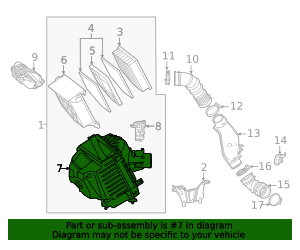 2021-2022 Toyota Mirai Air Cleaner Body 17710-77070 | Toyota Parts Center